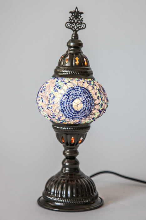 Mosaiklampe blau 13 x 13 x 30 cm — CACHET
