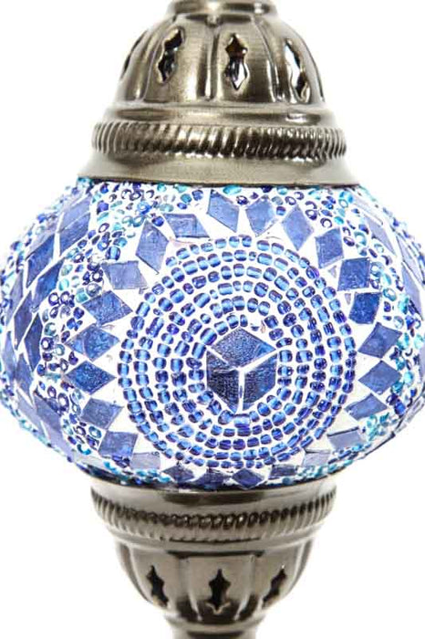 Mosaiklampe blau 13 x 13 x 30 cm — CACHET